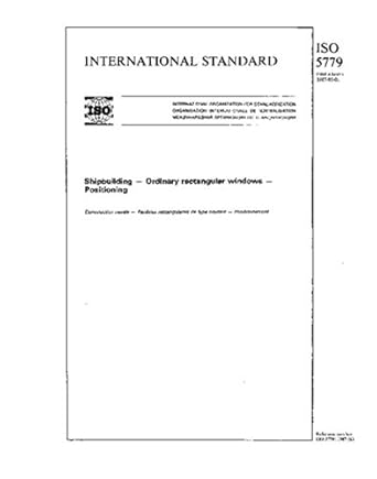 ISO 5779:1987, Shipbuilding - Ordinary rectangular windows ...