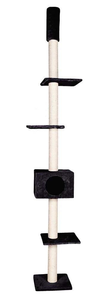 Karlie Scratching Tree, 35 x 47 x 263 cm, Cometa with Black Plush ...