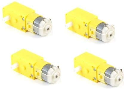 TECHDELIVERS® 4 PCS 300 rpm BO Motor Single shaft Smart Car Robot Gear ...
