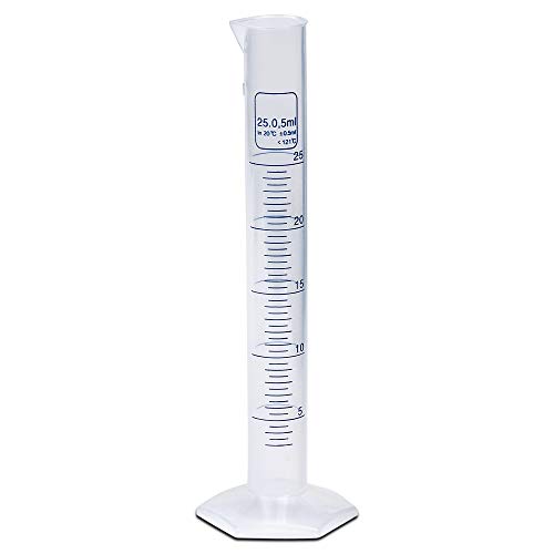 Snapklik.com : 25ml Plastic Graduated Cylinder, Printed Graduations ...