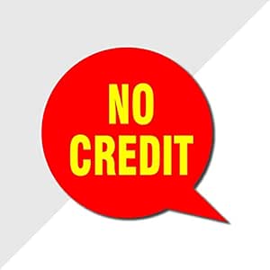 VVWV Sorry No Credit Sign Signage Sticker For Shop Office Safety ...