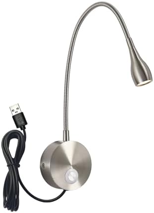 Bedside Reading Light, Wall Mounted Gooseneck Task Directional Bed ...