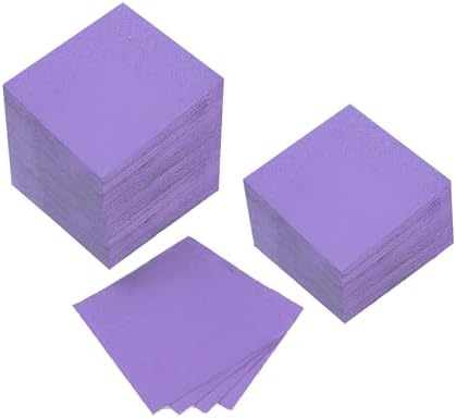 Amazon.com: 100 Pack Cocktail Napkin 2-Ply Dessert Napkins Folded 5 x 5 ...