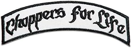 Amazon.co.jp: 刺繍アイロン ワッペン パッチ アップリケ【Choppers for life/チョッパー人生】バイカー バイク ...