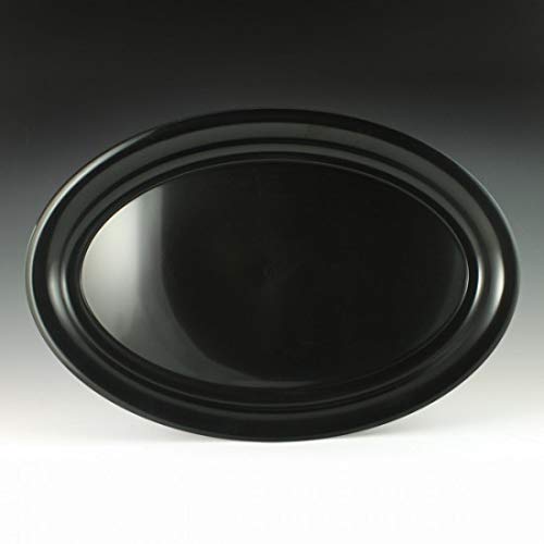 Amazon.com: Maryland Plastics Plastic Tray - 14" x 21" | Black | Oval ...