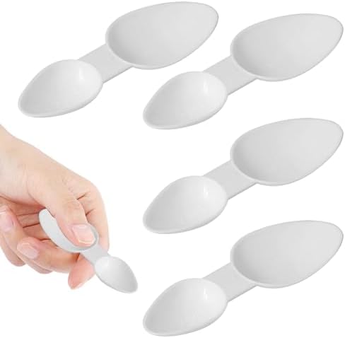 Miralith 4 PCS 5ml/2.5ml Double Sided Plastic Spoons, Reusable Medicine ...