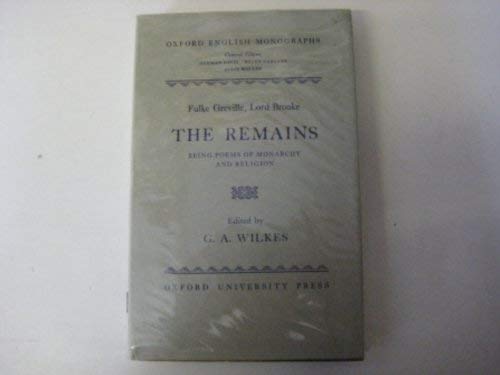 Amazon.co.jp: Remains: Poems of Monarchy and Religion : Greville, Fulke ...