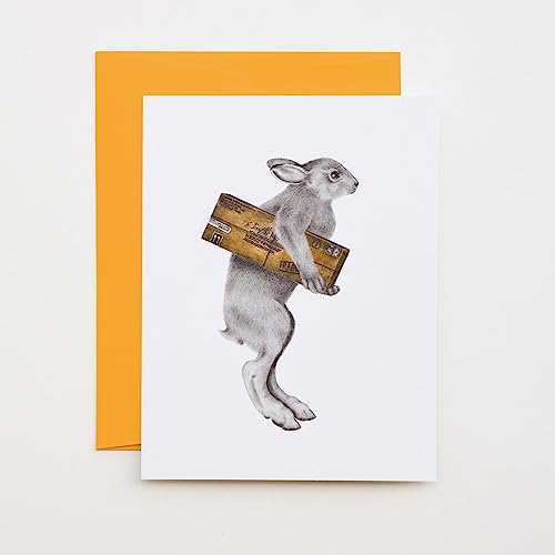 Amazon.com: Florence Williamena Snowshoe Hare Note Card A6 (4.5” x 6.25 ...
