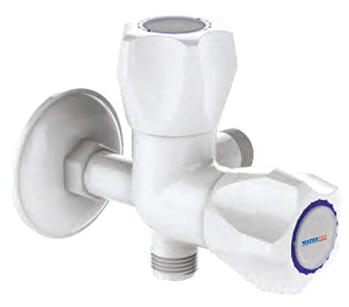 Watertech 2 Way Right Angle Stop Valve (5, White) : Amazon.in: Home ...
