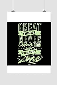 Ninetyzone A3 Wall Poster Inspirational Quotes - Great things never ...