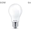 Philips LED Frosted A60 Light Bulb 6 Pack [Warm White 2700K - E27 ...