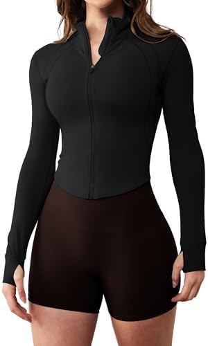 GYM RAINBOW Gym Jackets for Women Workout Tops Athletic Zip Up Jacket ...