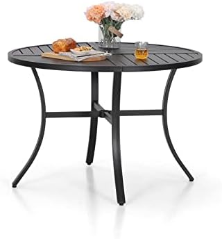 Amazon.com : Romayard 42 Inch Outdoor Dining Table Round Patio Bistro ...