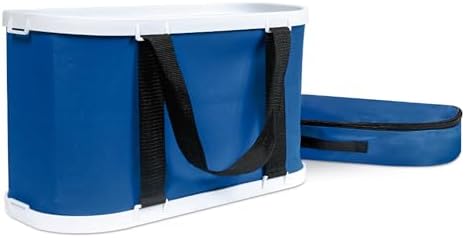 Amazon.com: Camco Rectangular Collapsible Wash Bucket with Zippered ...