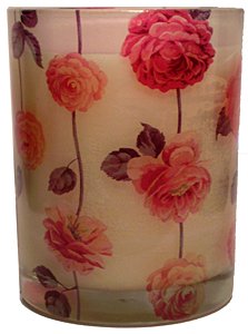 Amazon.com: Fringe Studio Candle With Garland Floral Design In Glass ...