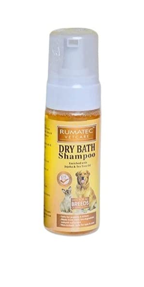 Buy Rumatec Vetcare Dry Bath Foam Shampoo enriched with Jojoba & Tea ...