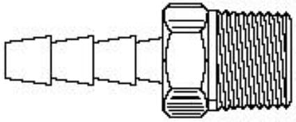 Parker Hannifin 125HBL-6-6-pk20 Hose Barb Fitting, 3/8" Hose Barb x 3/8 ...