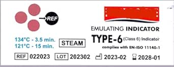 LOCAL CLASS 6 Autoclave Chemical Indicators/Strips [STEAM] (Pack of 250 ...