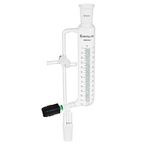 Chemglass AF-0551-04, embudo de adición graduado Schlenk Airfree ...