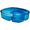 Amazon.com: Sistema Lunch Collection Triple Split Lunch Box with Yogurt ...