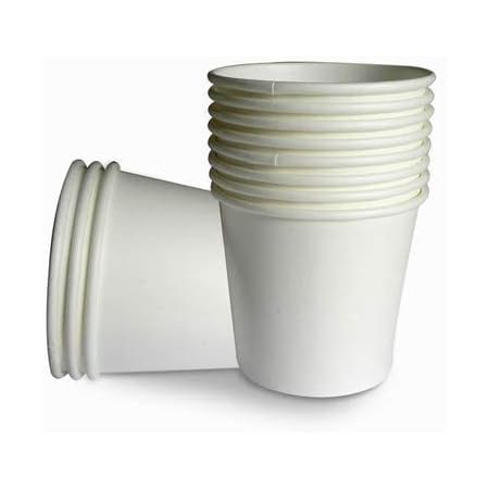 Disposable Paper Cup 150 ML (White) Set of 100 | Paper Cups : Amazon.in ...