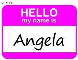 Amazon.com: Hello My Name Is Angela - Sticker Graphic - Auto, Wall ...