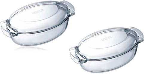 Pyrex Classic Easy Grip Glass Oval Casserole Dish with Lid 5.8L ...
