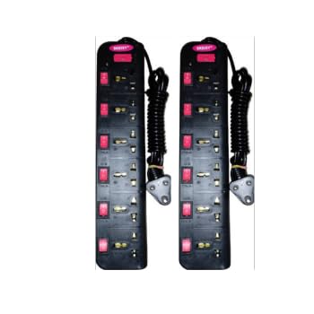 Buy Extension Cord 6 Socket and 6 Switch Power UP 6AMP and 3 MTR Wire 6 ...