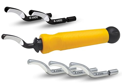 CP GRAT.EX Deburring Tool [Yellow] – R Set 1 w/Polyacetal Handle, 3 Ø ...