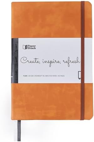 Paper Shack Journal Notebook With Sienna Brown Hard Cover - Plain - A5 ...