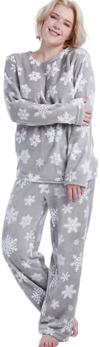 Istylish Women's Fleece Pajama Sets 2 Piece Flannel PJS Sets For Women ...