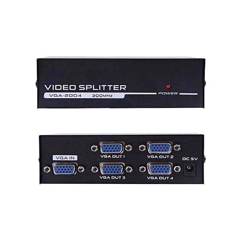 RuhZa VGA Splitter 4 Port VGA Video Splitter, 1x4 VGA Switch 200MHz 4 ...