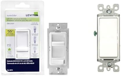 Leviton SureSlide Dimmer Switch for Dimmable LED, Halogen and ...