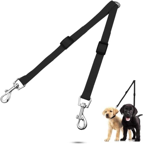 Adjustable Double Pet Trainer Lead, No Tangle Double Dog Distributor ...