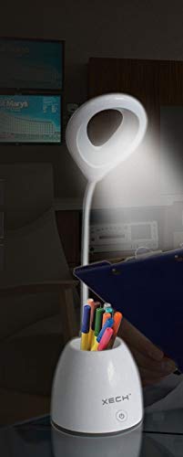 Buy Xech Table Lamp for Study LED Light with Pen Stand Rechargeable ...