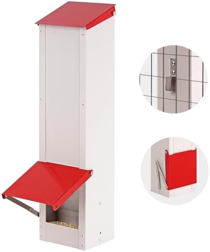 Amazon.com : KHEARPSL Galvanized Wall Mount Chicken Feeder No Waste ...