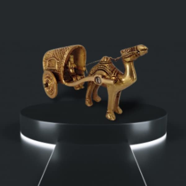 Buy SUPRAS Brass Metal Traditional Antique Camel cart Decorative ...
