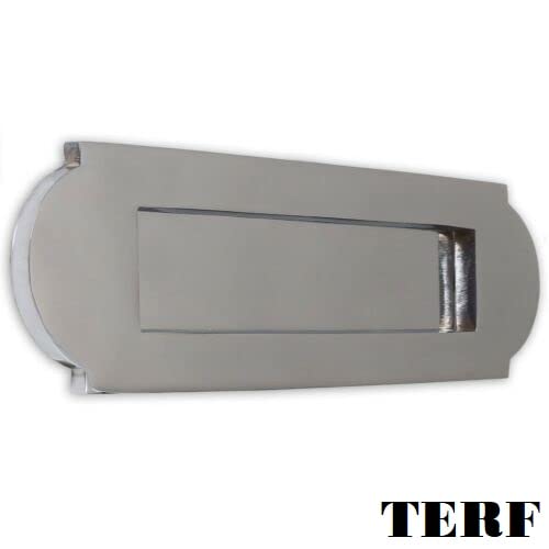 TERF 300mm X 90mm Traditional Type Letter Plate Polished Chrome 300mm X ...