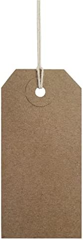 50 Buff Strung Tags 96mm x 48mm : Amazon.co.uk: Stationery & Office ...