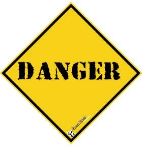 Green Panda®-Emergency Signs and Signals | Danger Sign Sticker-5.5X5.5 ...