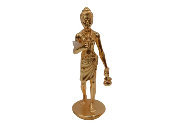 Buy Brass Blessing Gold Plate NILKANTH VARNI Swaminarayan Statue ...