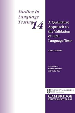 Amazon.in: Buy A Qualitative Approach to the Validation of Oral ...