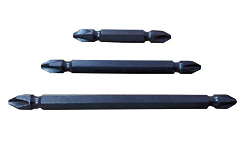 Two Sided PH2 Power Screw Driver Bits - Set of 3-50mm, 75mm, 100mm ...