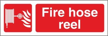 fire hose reel.Safety sign sticker, PVC Waterproof sticker : Amazon.in ...