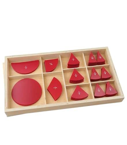 Amazon.com: MONTESSORI Cut-Out Labeled Fraction Circles 1 to 1/10 ...