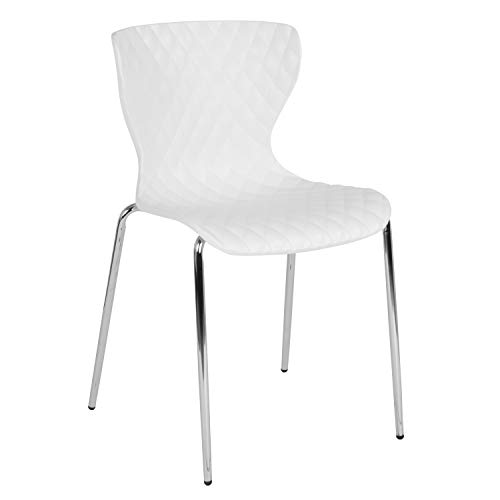 Snapklik.com : Contemporary Design White Plastic Stack Chair