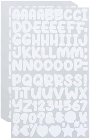 8 Sheets 0.5 Inch Small Vinyl Letter Sticker for Scrapbooking, White ...