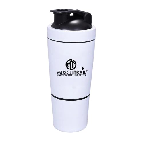 MUSCLETRAIL New Launch Stainless Steel Gym Shaker Bottle, Leakproof ...