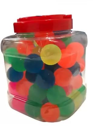 AGAS Kid's Silicone Crazy Bouncy Jumping Balls Set in Plastic Box (50 ...