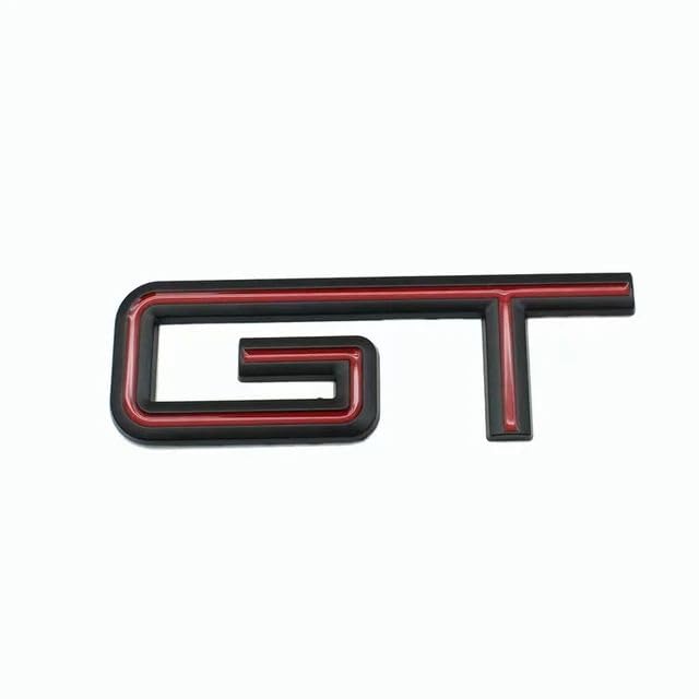 AutoBizarre 3D Raised Red Black GT Metal Monogram Emblem Badge Sticker ...